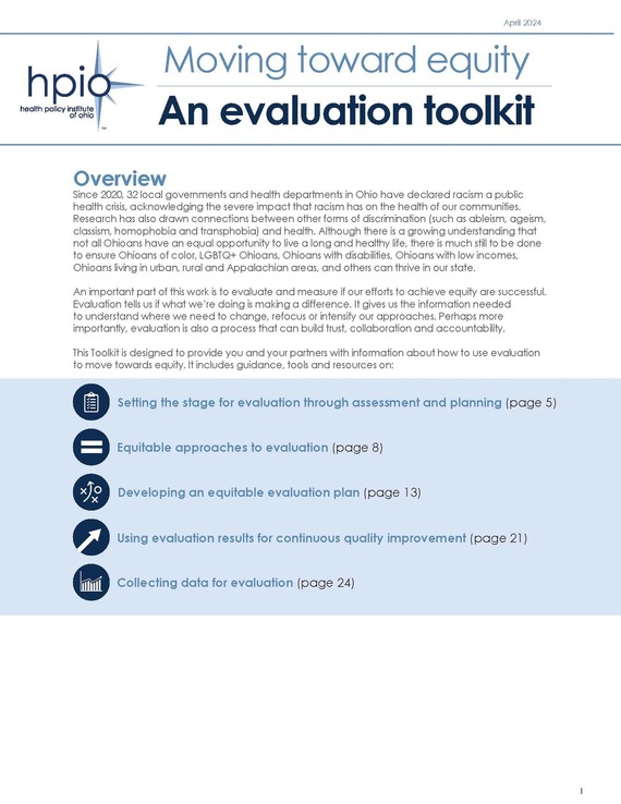 News You Can Use! HPIO Moving Toward Equity An Evaluation Toolkit