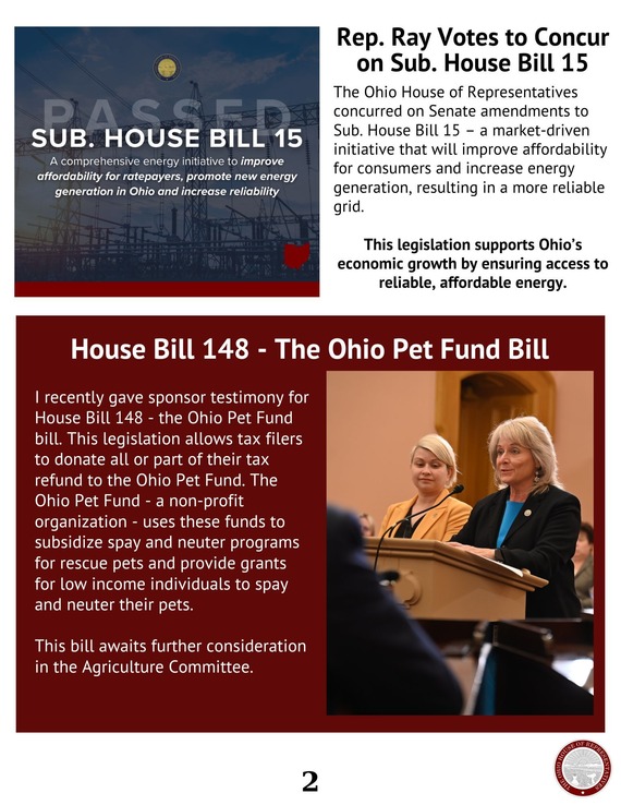 State Representative Sharon Ray Newsletter