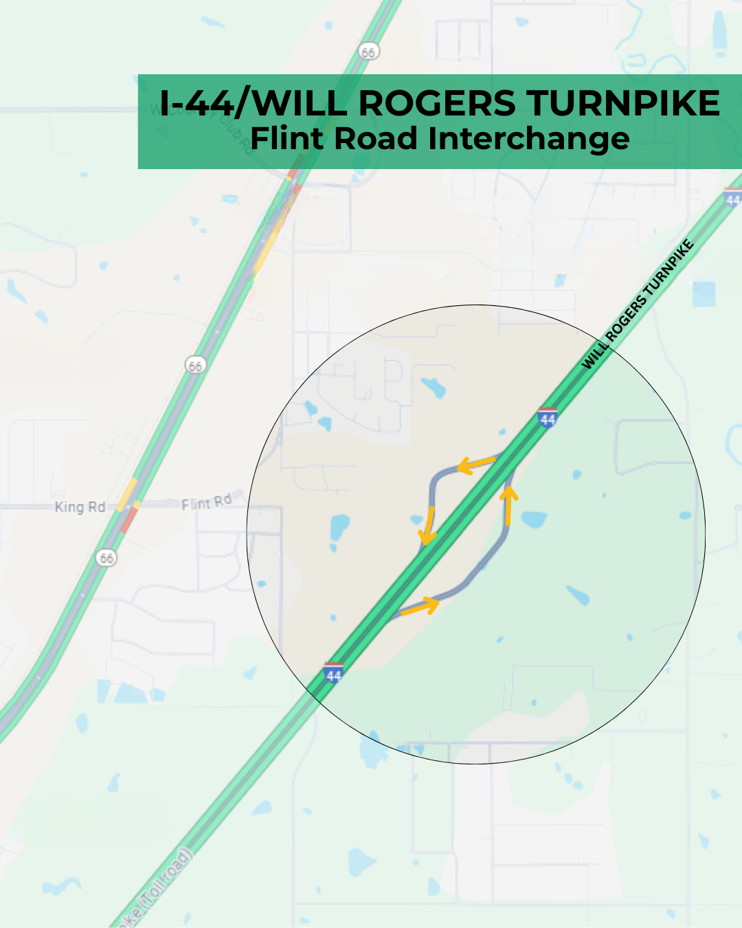 New I-44/Will Rogers Turnpike interchange at Flint Rd. to open Thursday ...