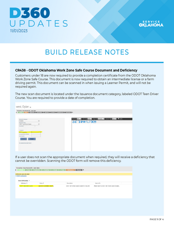 D360 Update: Build Release Notes