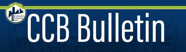 CCB Bulletin – Proposed Fee Increase Public Comment Deadline