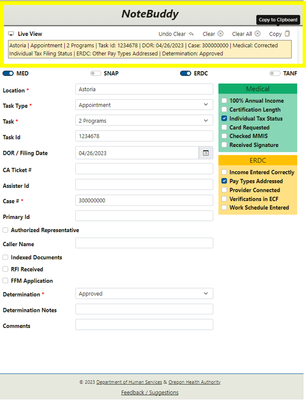 New case note tool, NoteBuddy