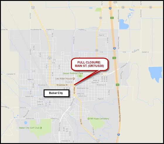 Trucking Advisory: FULL CLOSURE of Main Street (OR7 and US30) in Baker ...