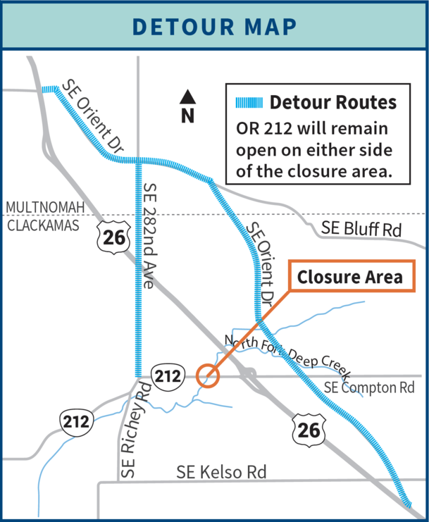 12-Day Bridge Closure on OR 212 Coming in Mid-August 2020
