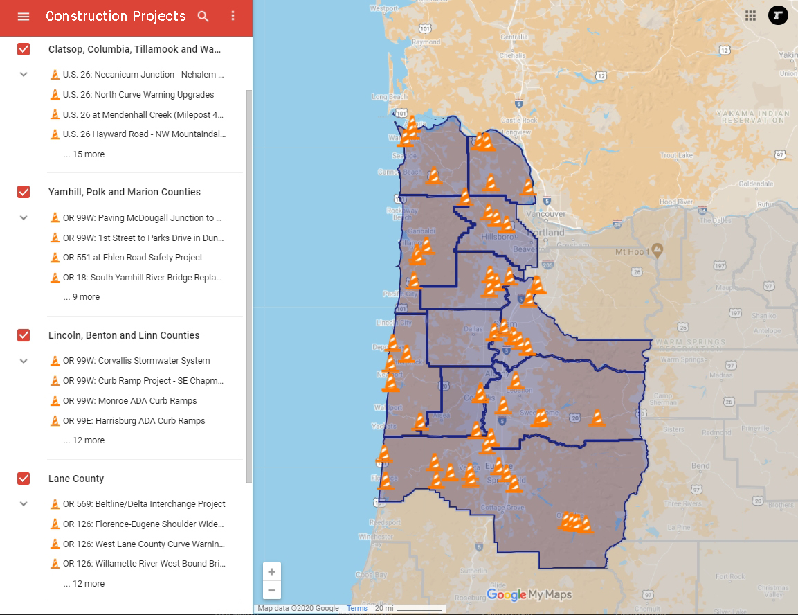 ODOT Starts On-Line Open Houses for Valley, Coast projects