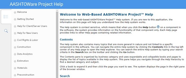 AASHTOWare Project Discovery Tips