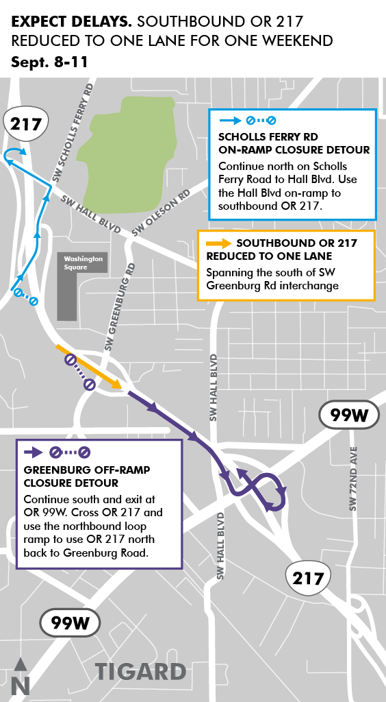 Work is coming to OR 217 after Labor Day