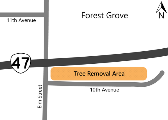 Plan ahead – we're removing some hazardous trees along OR 47 in Forest ...