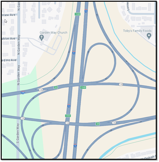 Ramp Closure: I-5 SB Exit 194A off-ramp to I-105/OR126 EB (Eugene)
