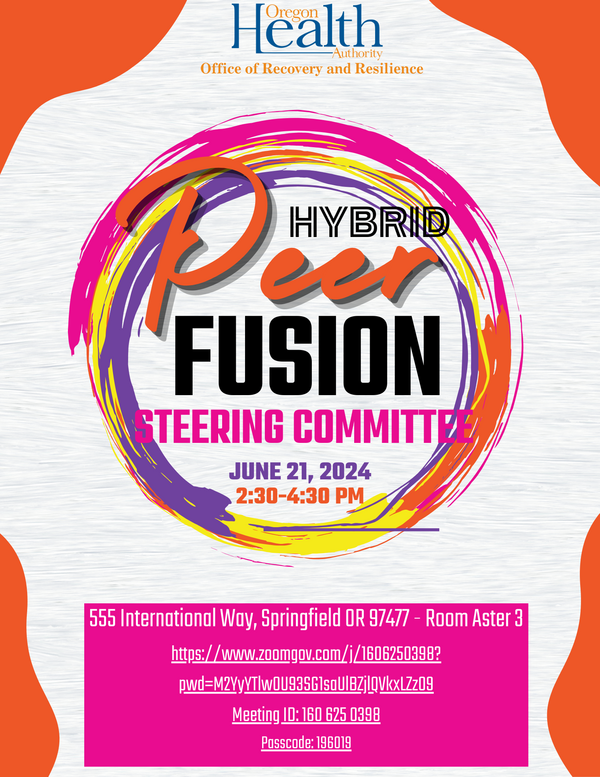 Peer Fusion Statewide Steering Committee Meeting on June 21st