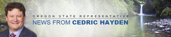 News Release from Representative Cedric Hayden