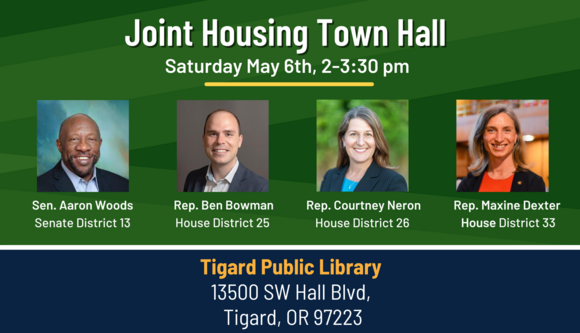 🏠Tigard Joint Housing Town Hall Tomorrow from 2-3:30 pm!