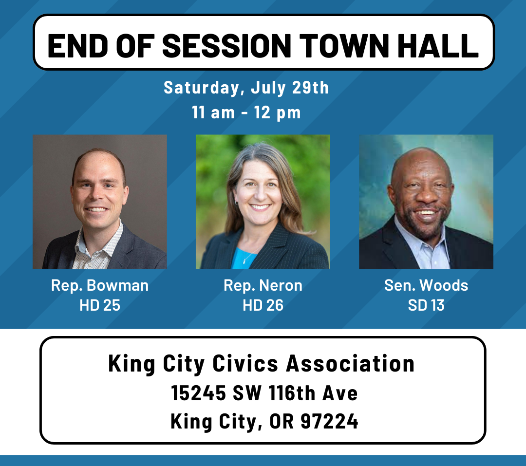 End of Session Town Hall invitation and July updates!