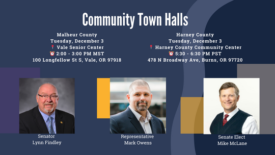 Upcoming Community Town Halls