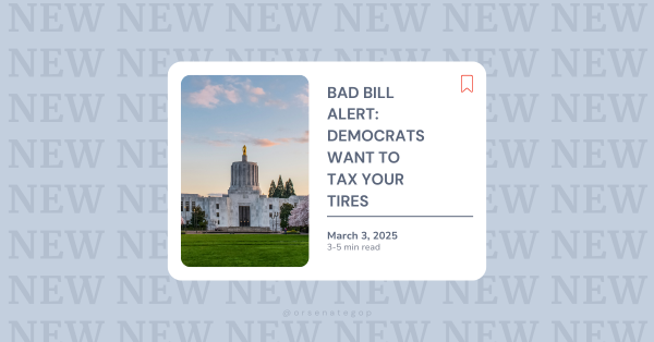 Bad Bill Alert: Democrats Want to Tax Your Tires