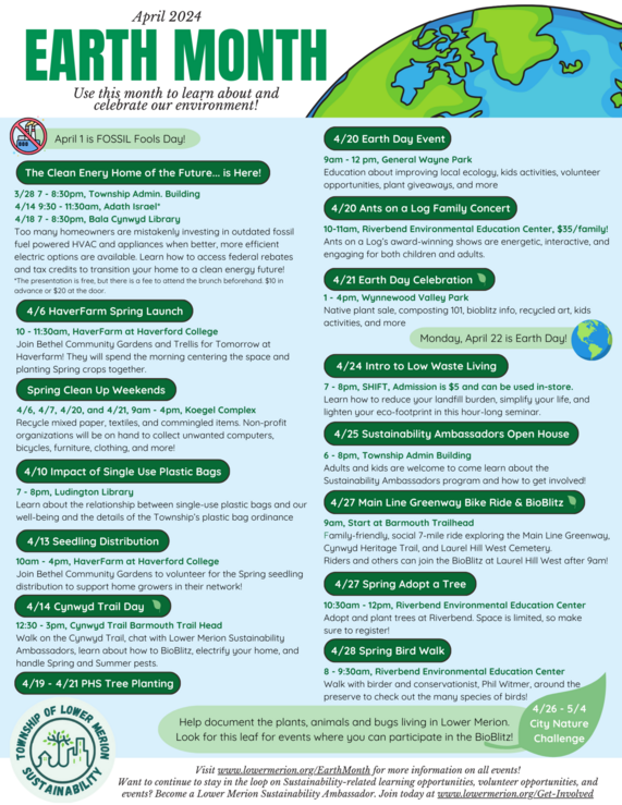 LMT's Earth Month Events and Activities