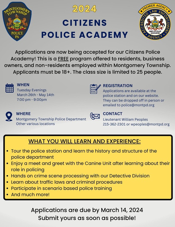 Montgomery Township E-News: February 23, 2024