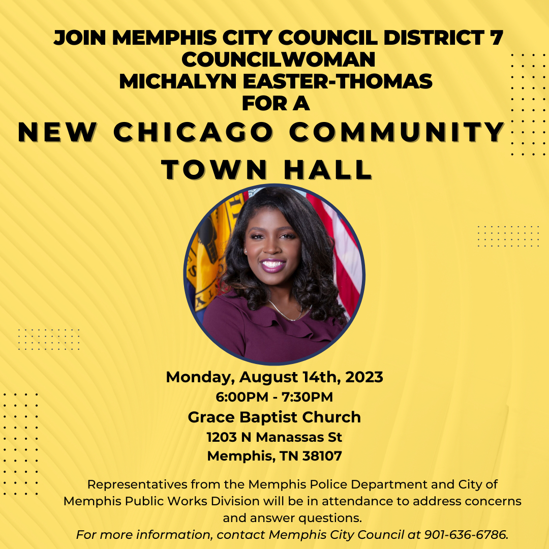 NEW CHICAGO COMMUNITY TOWN HALL MEETING: MONDAY, AUGUST 14, 2023