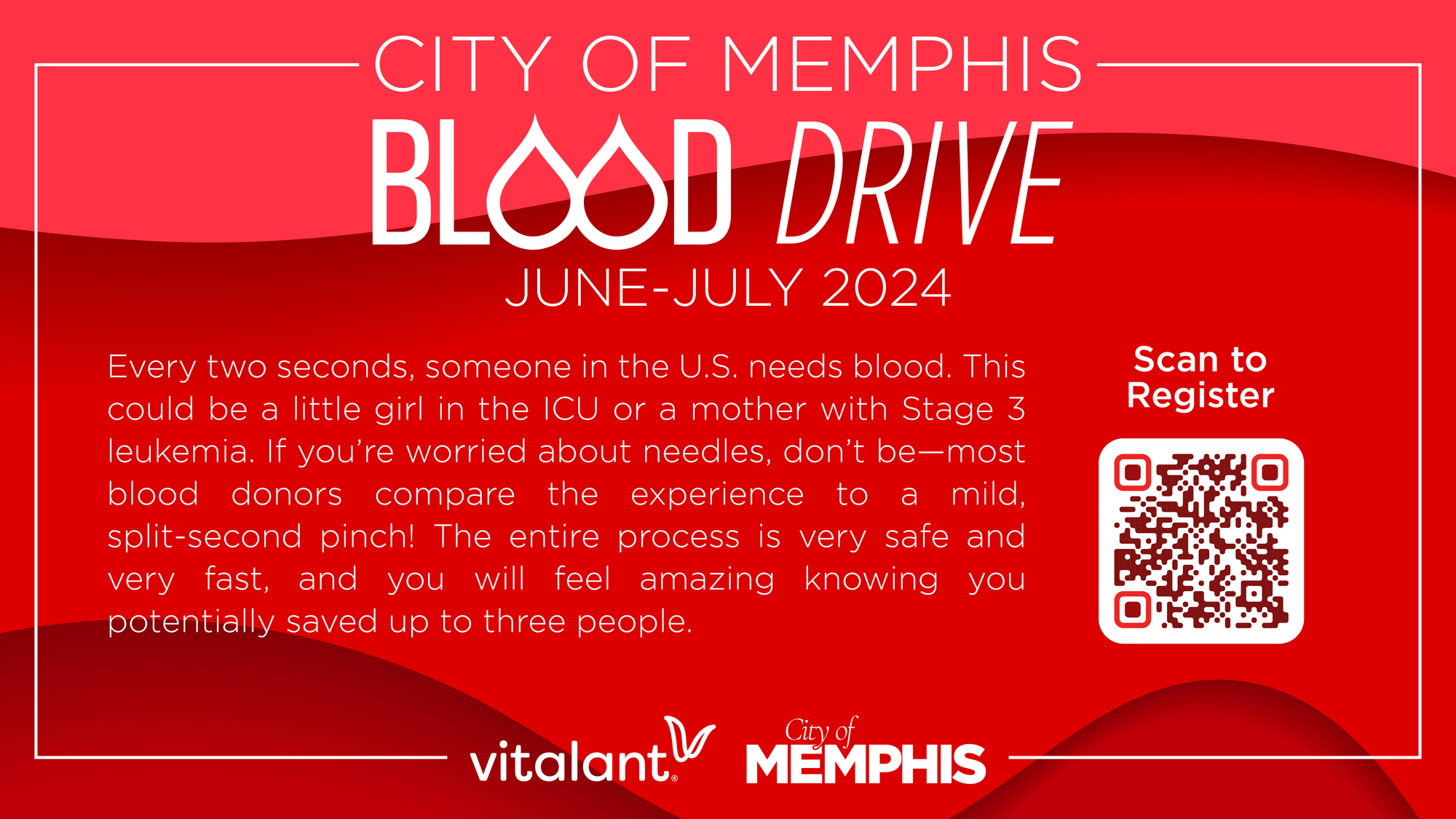 City of Memphis Blood Drive- TODAY - Walk-ins are welcome!