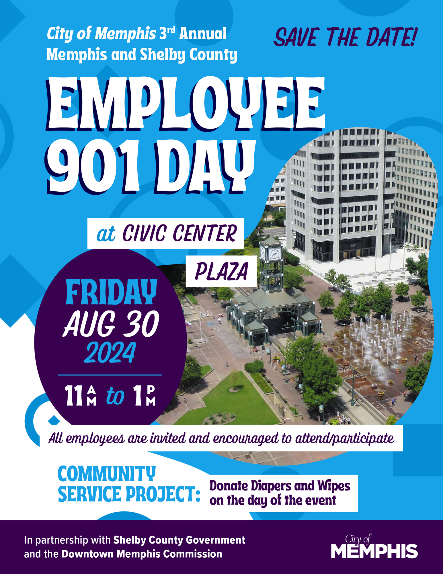 SAVE THE DATE: Employee 901 Day - AUGUST 30TH - 11AM-1PM
