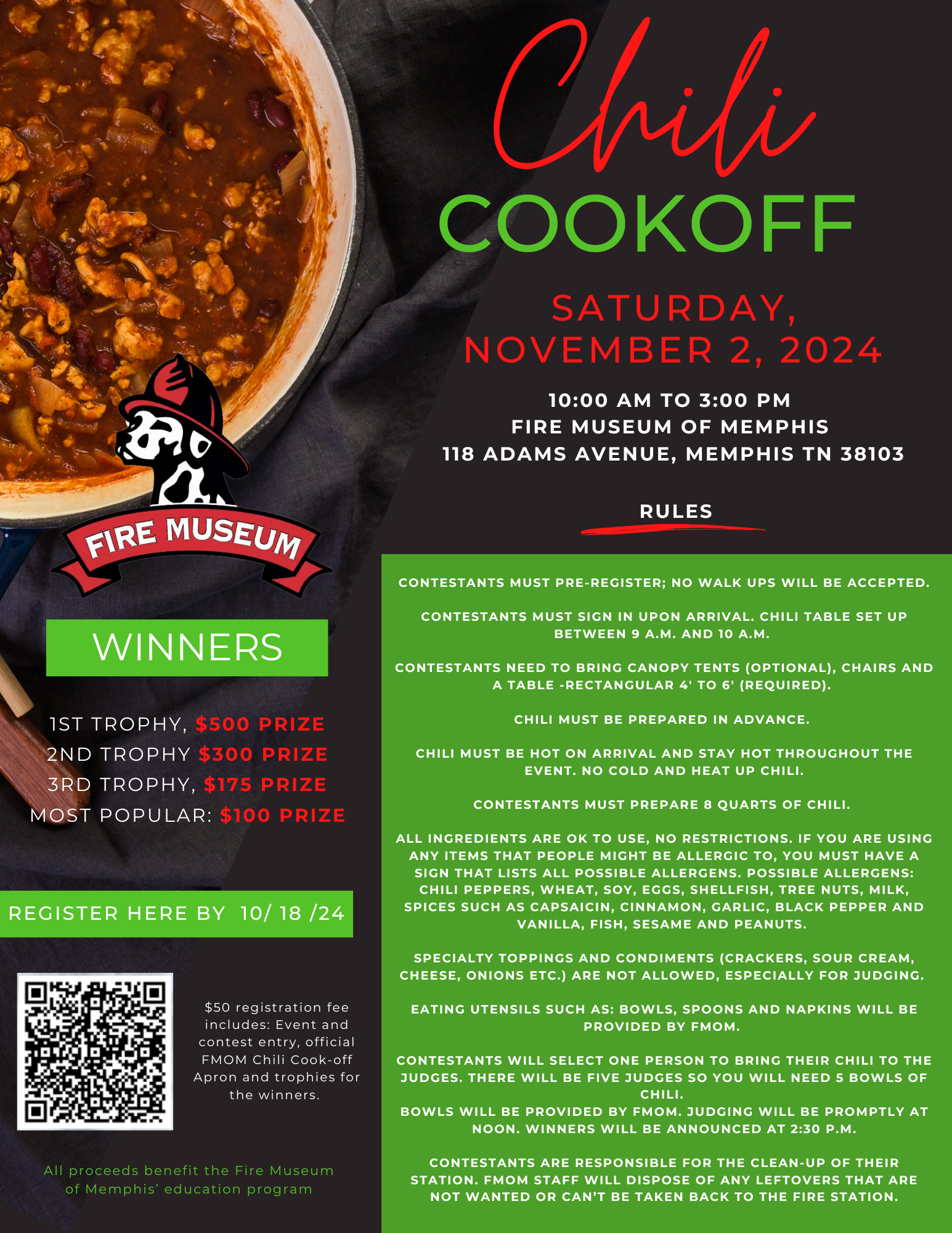 Calling All Divisions- Sign up for the Chili Cook Off