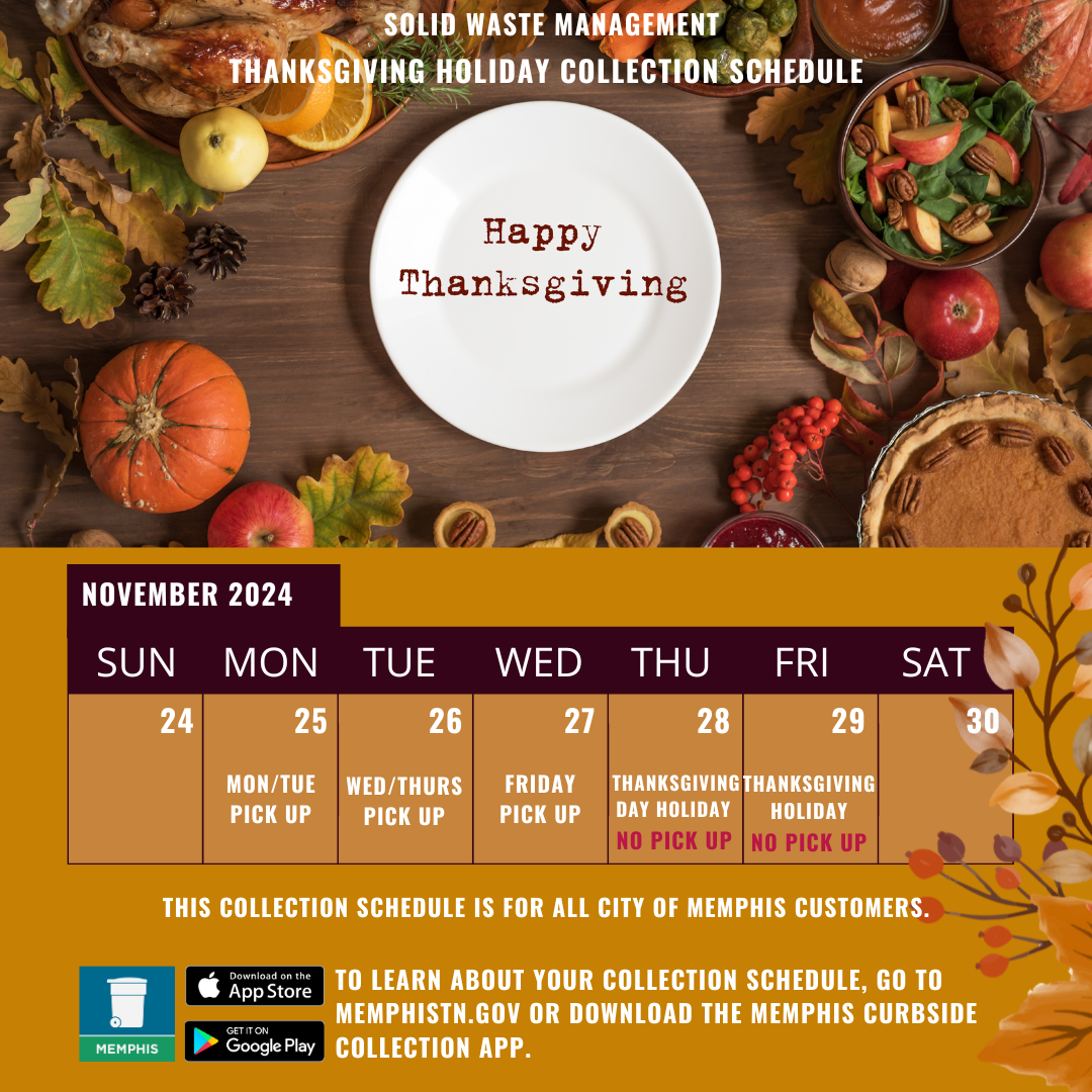 2024 Thanksgiving Holiday Collection Schedule