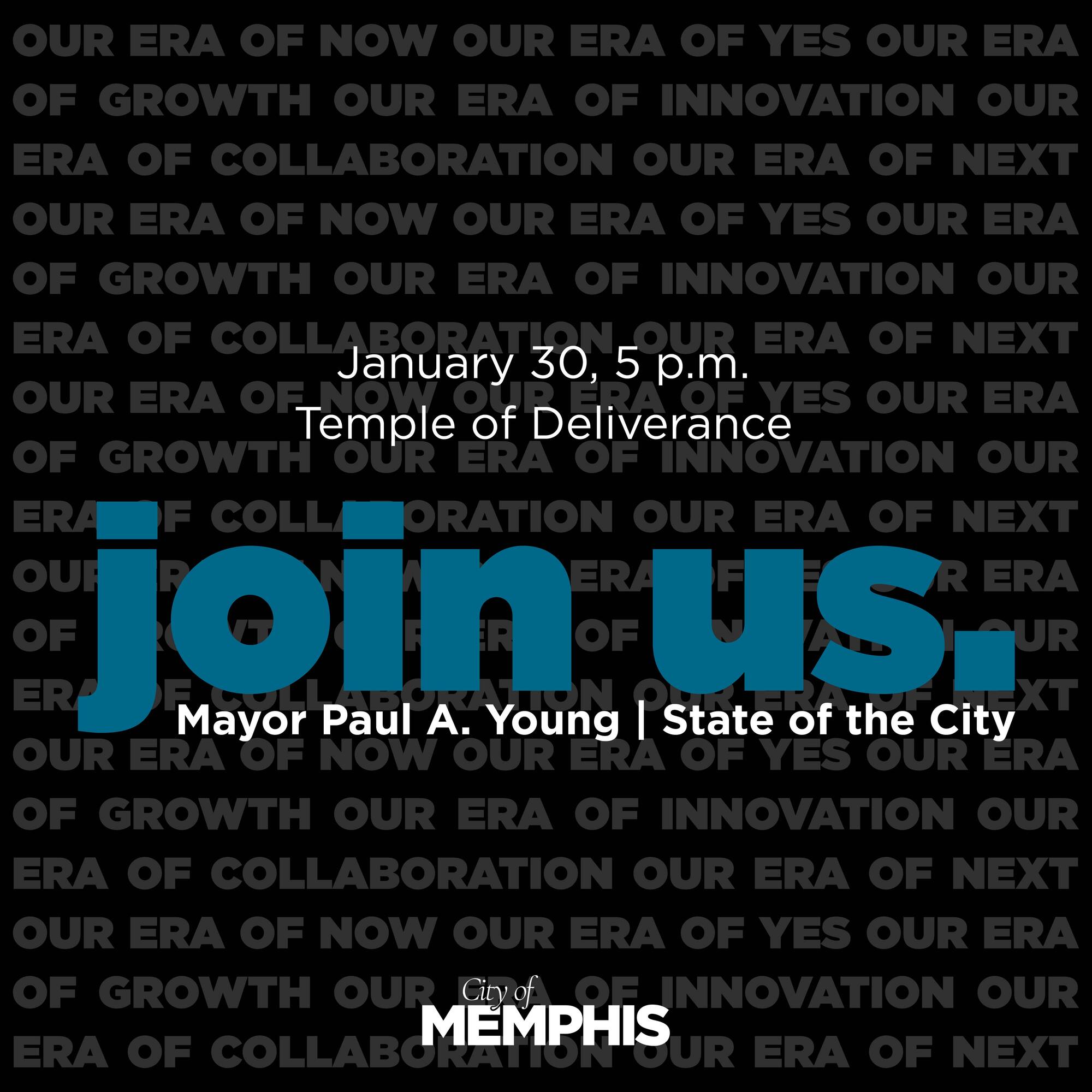 Join Mayor Paul A. Young -STATE OF THE CITY 2025- January 30TH -Temple ...