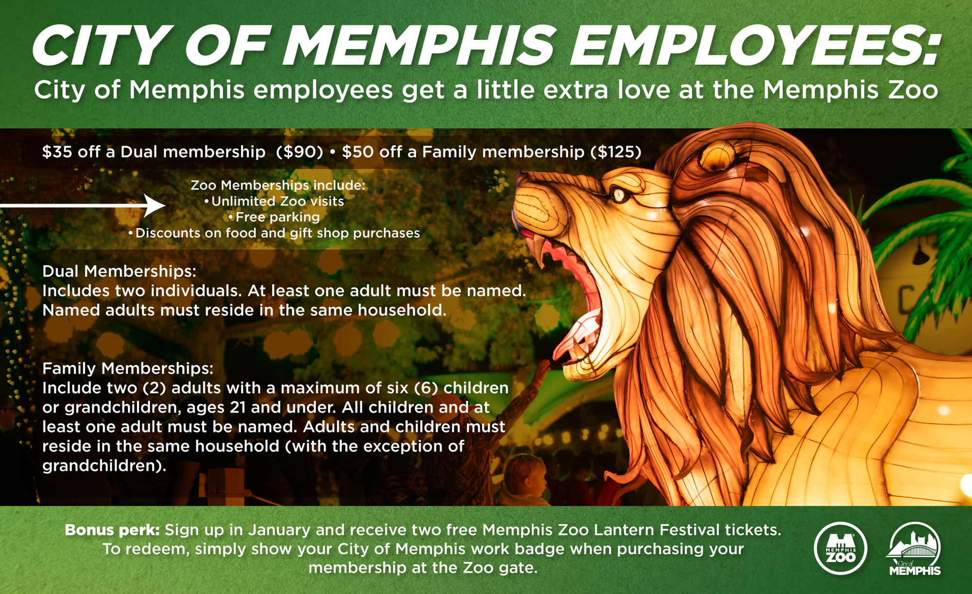 UPDATED-Special Offer for City of Memphis Employees- Memphis Zoo!