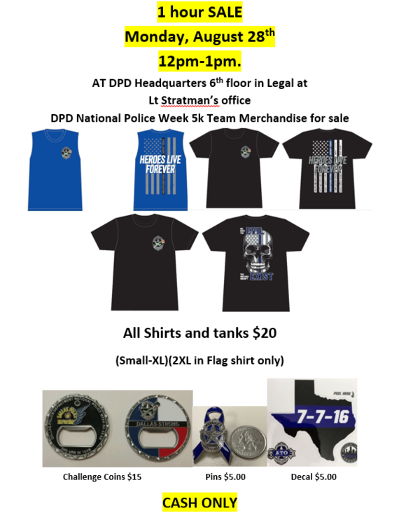 DPD National Police Week 5k Team Merchandise Sale