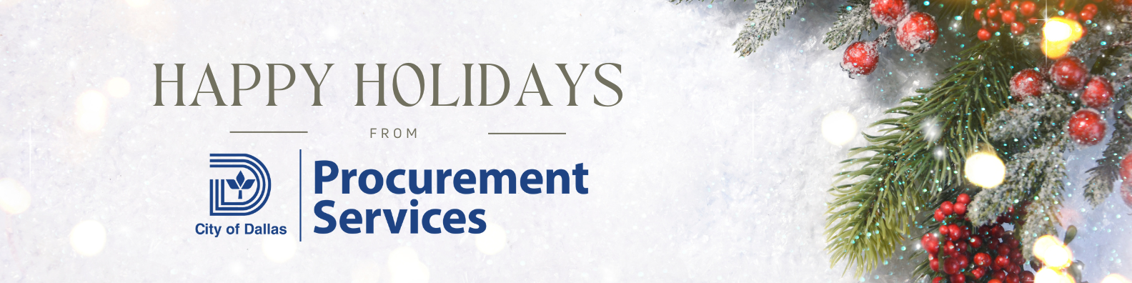 Happy Holidays from the Office of Procurement Services