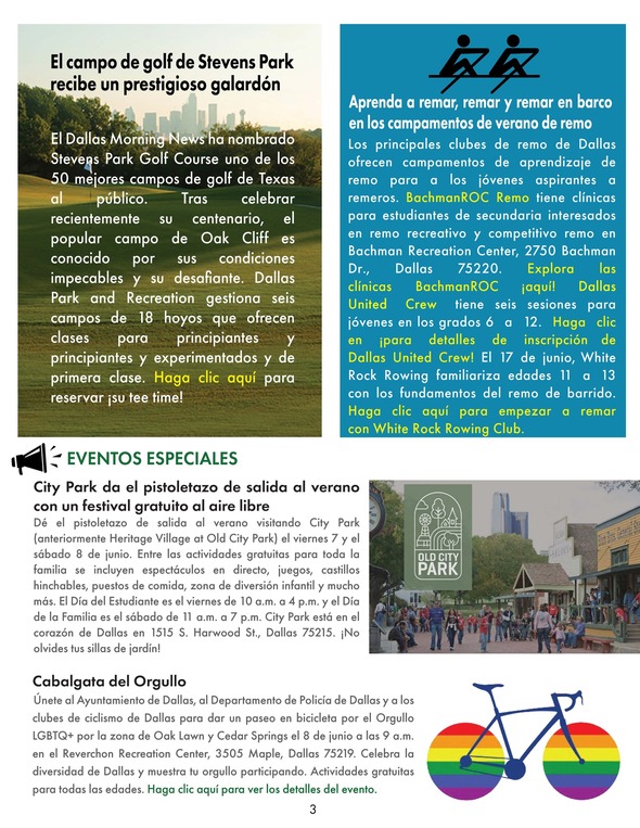 Novedades en los parques de Dallas Lea el número de junio
