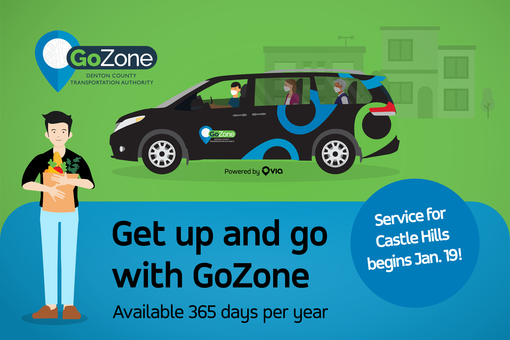 DCTA’s GoZone Service Expands to Castle Hills