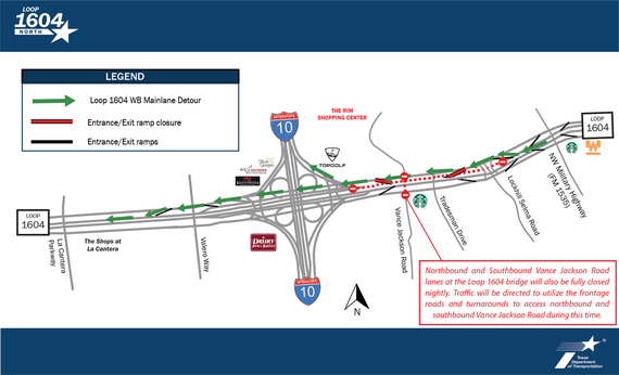 Loop 1604 North Expansion Project | Major Closure Notice