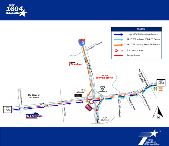 Loop 1604 North Expansion Project | Major Closure Notice: EB Loop 1604 ...