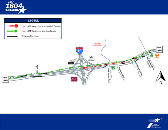 Loop 1604 North Expansion Project | Major Closure Notice: WB Loop 1604 ...