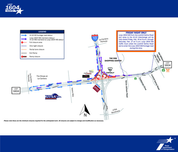 Loop 1604 North Expansion Project | Major Closure Notice: Loop 1604 & I ...