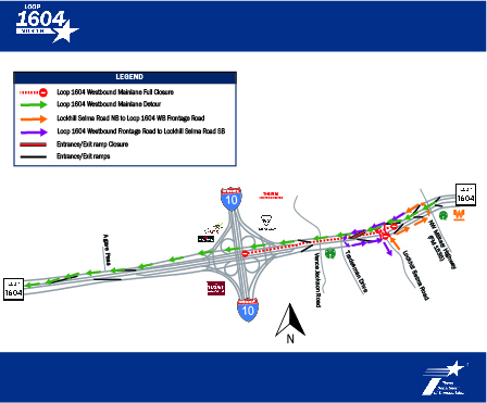 Loop 1604 North Expansion Project | Major Closure Notice: WB Loop 1604 ...