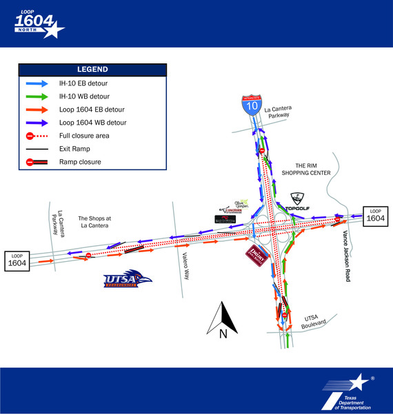 Loop 1604 North Expansion Project | Major Closure Notices