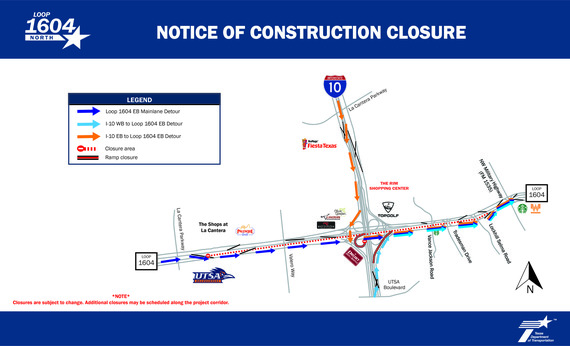 Loop 1604 North Expansion Project | Closure Notices