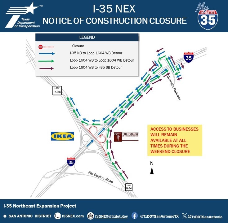 I-35 NEX Project Closure | Loop 1604 at I-35