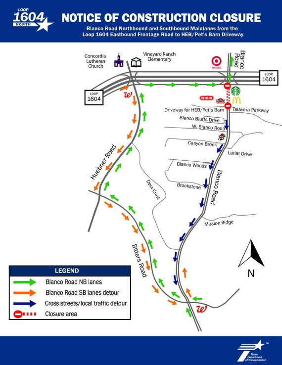 Loop 1604 North Expansion Project | Nightly Closures