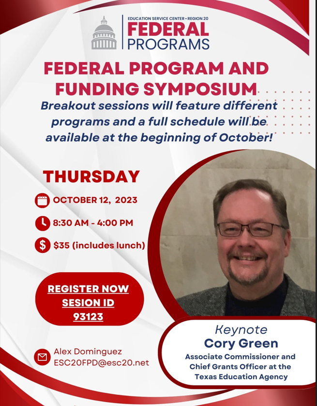 ESC-20 Federal Program and Funding Symposium