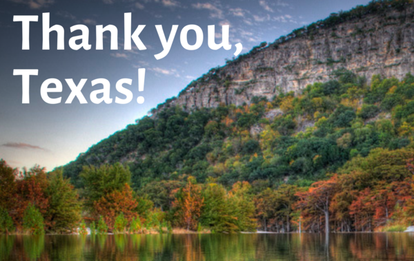 Thank you, Texas!