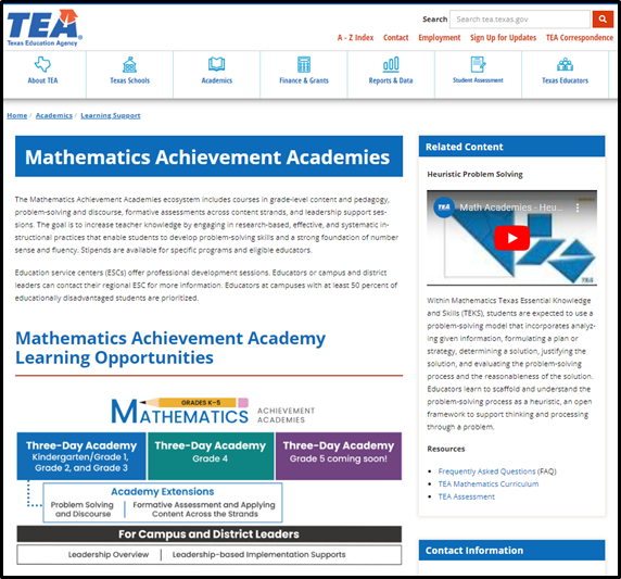 Math Newsletter April 25, 2024