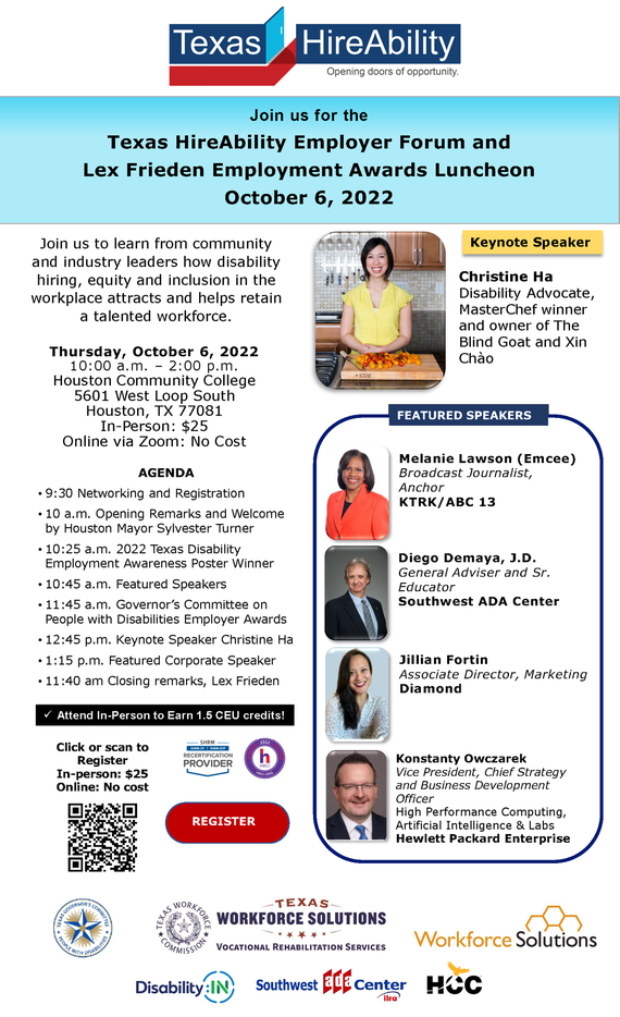 Texas HireAbility Employer Forum & Lex Frieden Employment Awards Spotlight Hiring and Retaining ...