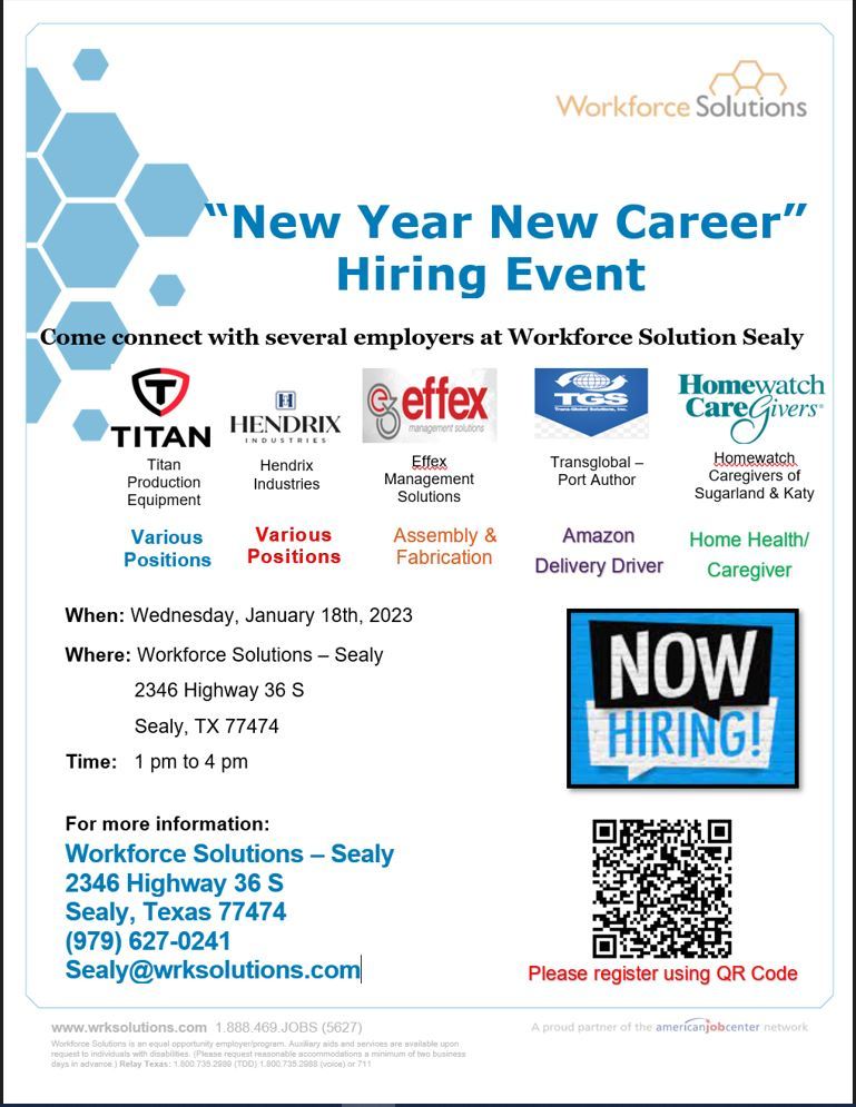 New Year New Career - Sealy