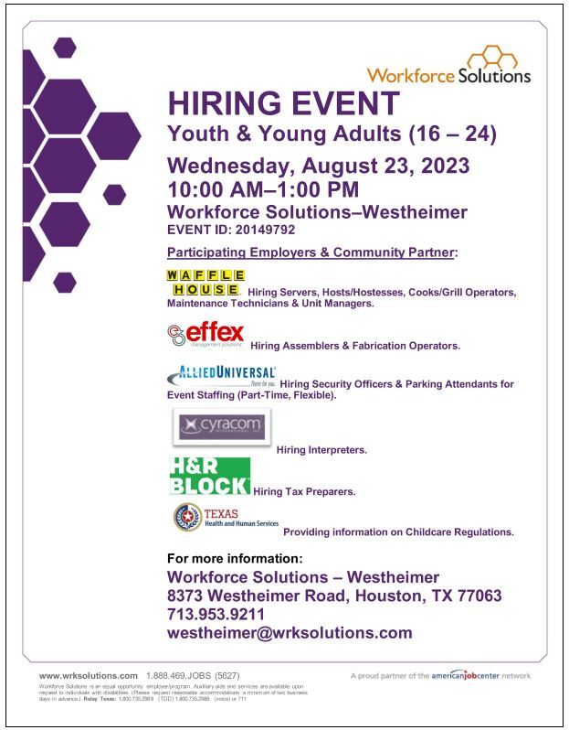 Westheimer Hiring Event