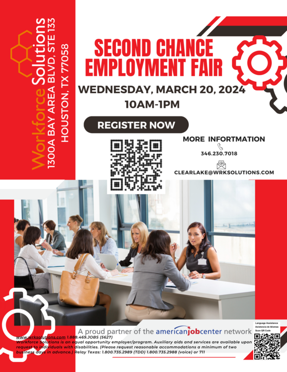 SECOND CHANCE EMPLOYMENT FAIR - CLEAR LAKE