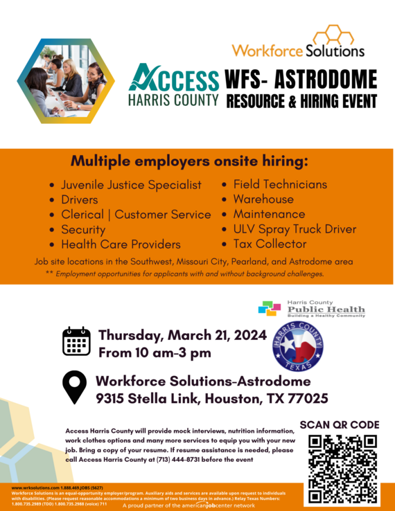 ACCESS HARRIS COUNTY / WORKFORCE SOLUTIONS - ASTRODOME JOB FAIR
