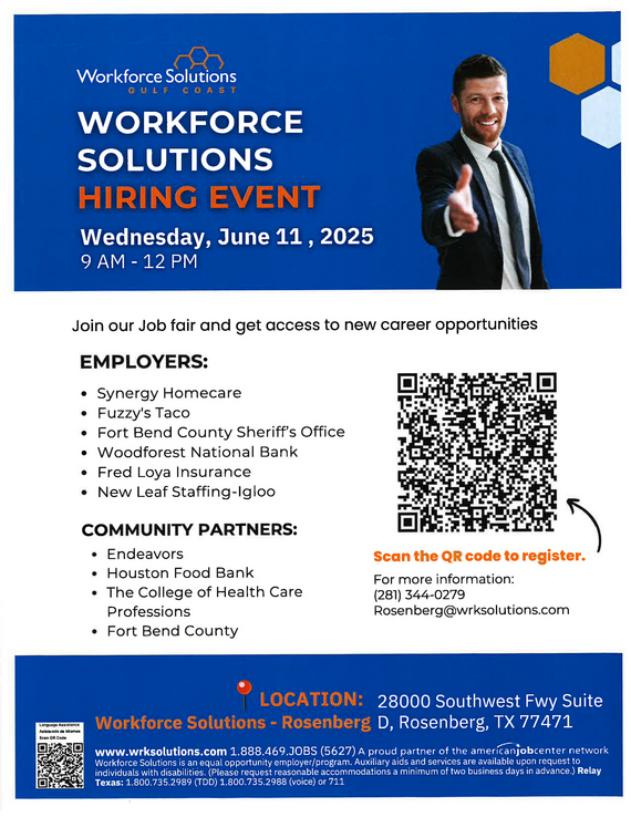 WORKFORCE SOLUTIONS HIRING EVENT